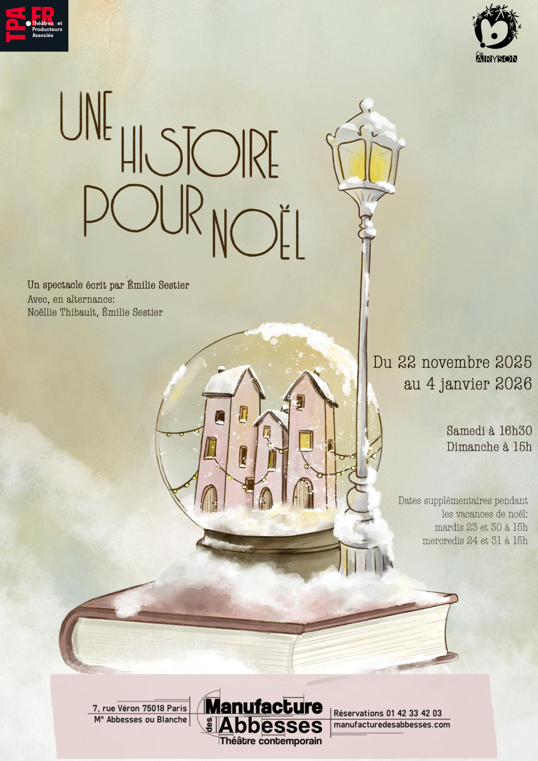UNE HISTOIRE POUR NOËL - Théâtre pour enfant - Billet & Réservation