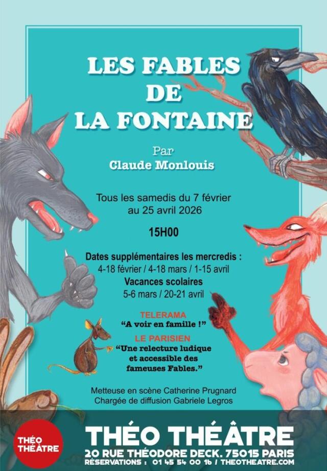 LES FABLES DE LA FONTAINE - Théâtre pour enfant - Billet & Réservation